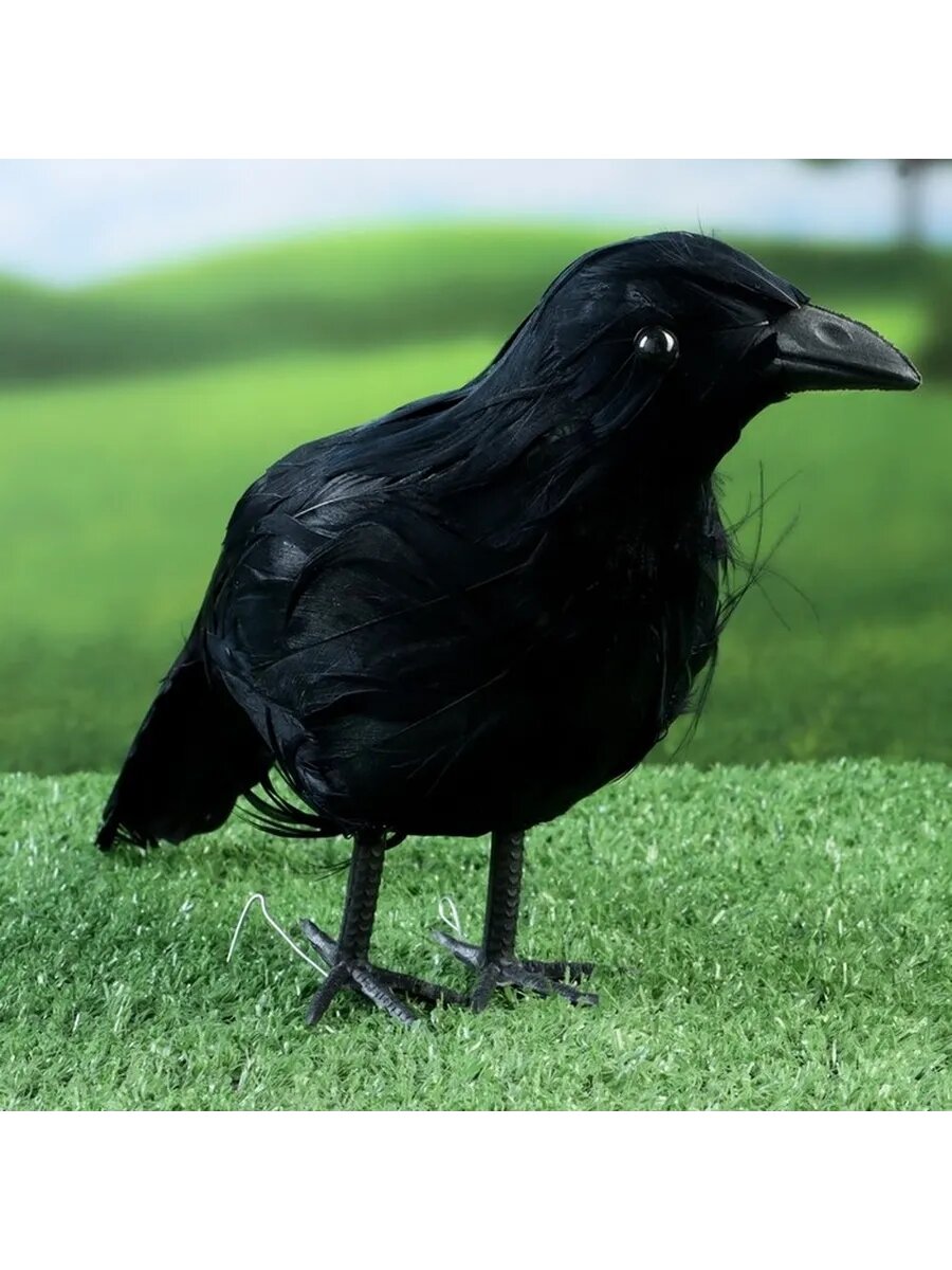 Стильная садовая фигура Ворон для уюта и декора
