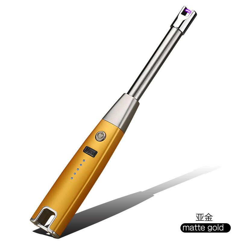 Электронная перезаряжаемая дуговая зажигалка JL879, металлическая, ветрозащитная, для кухни, зажигалка для газовой плиты