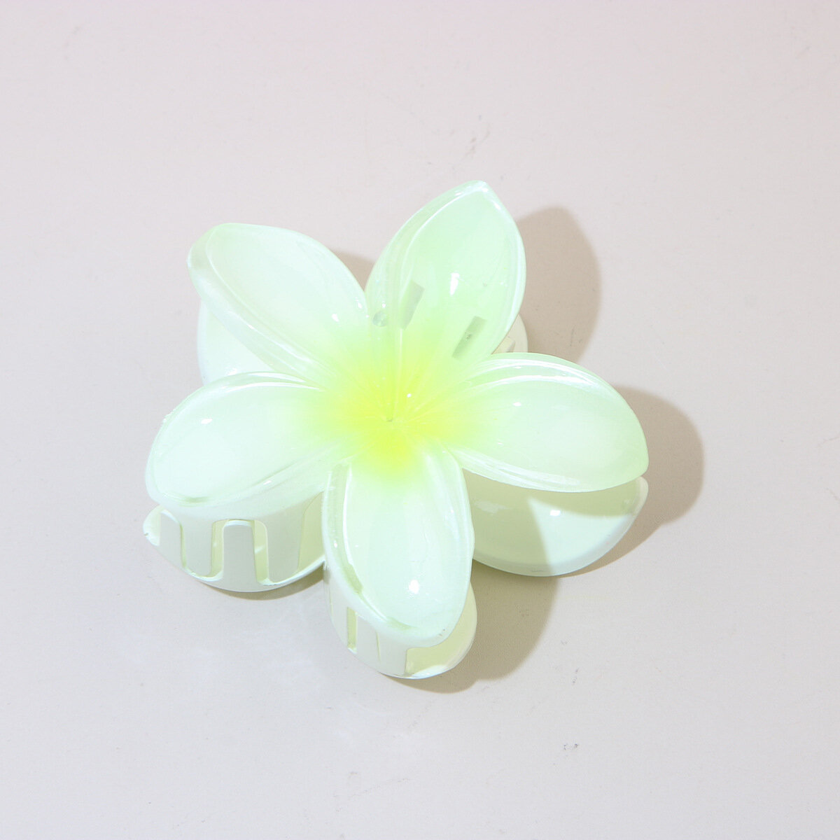 Европейская и американская кросс-бордерная цветная заколка для волос с плюмерией, цветочная зажимная заколка, винтажная элегантная полузажимная заколка для женщин, заколка для затылка в виде акулы