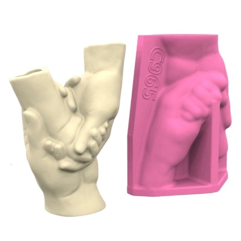 Силиконовая форма в виде рук для отливки ваз и украшений
