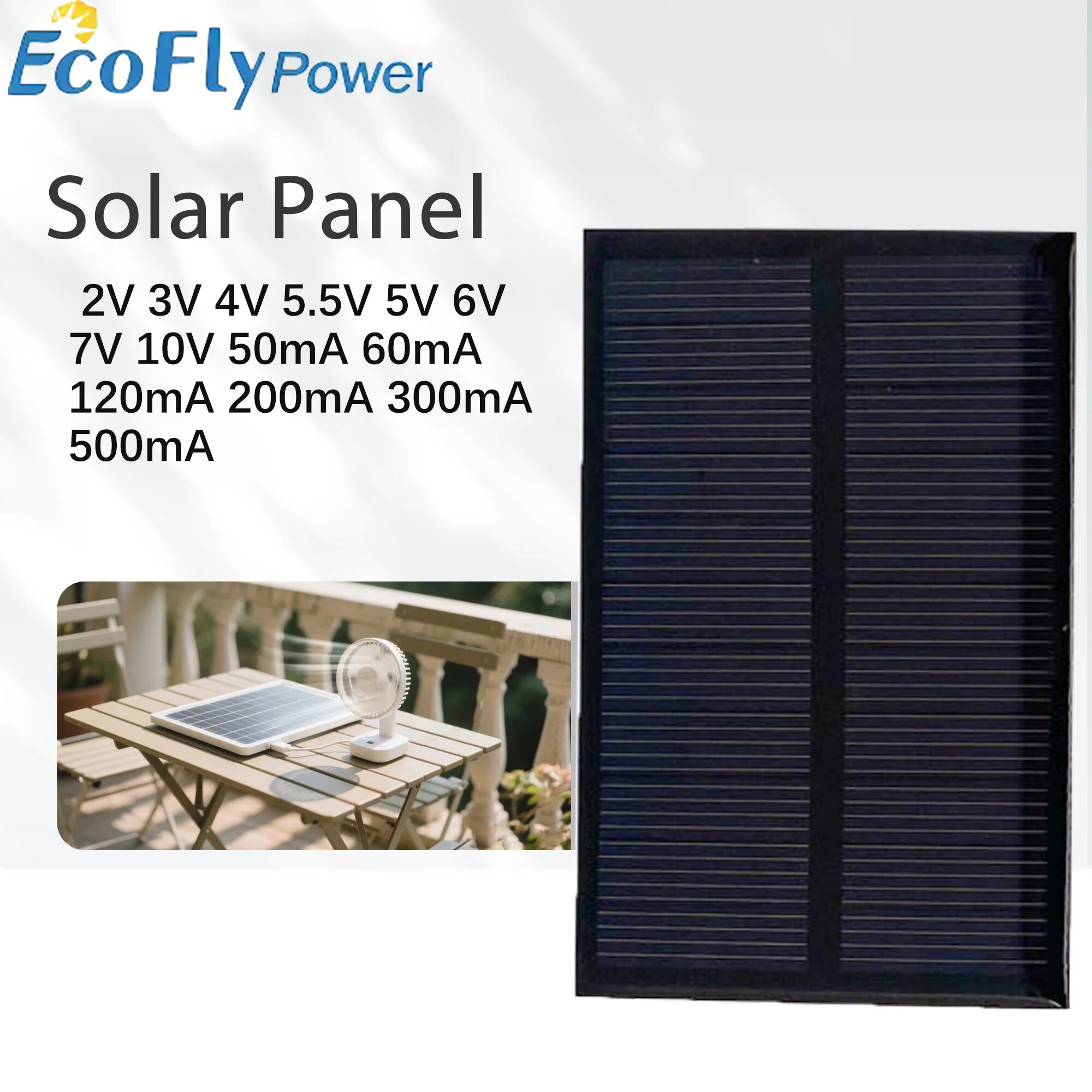 Солнечная панель Ecoflypower 7V120mA 110x110Cable