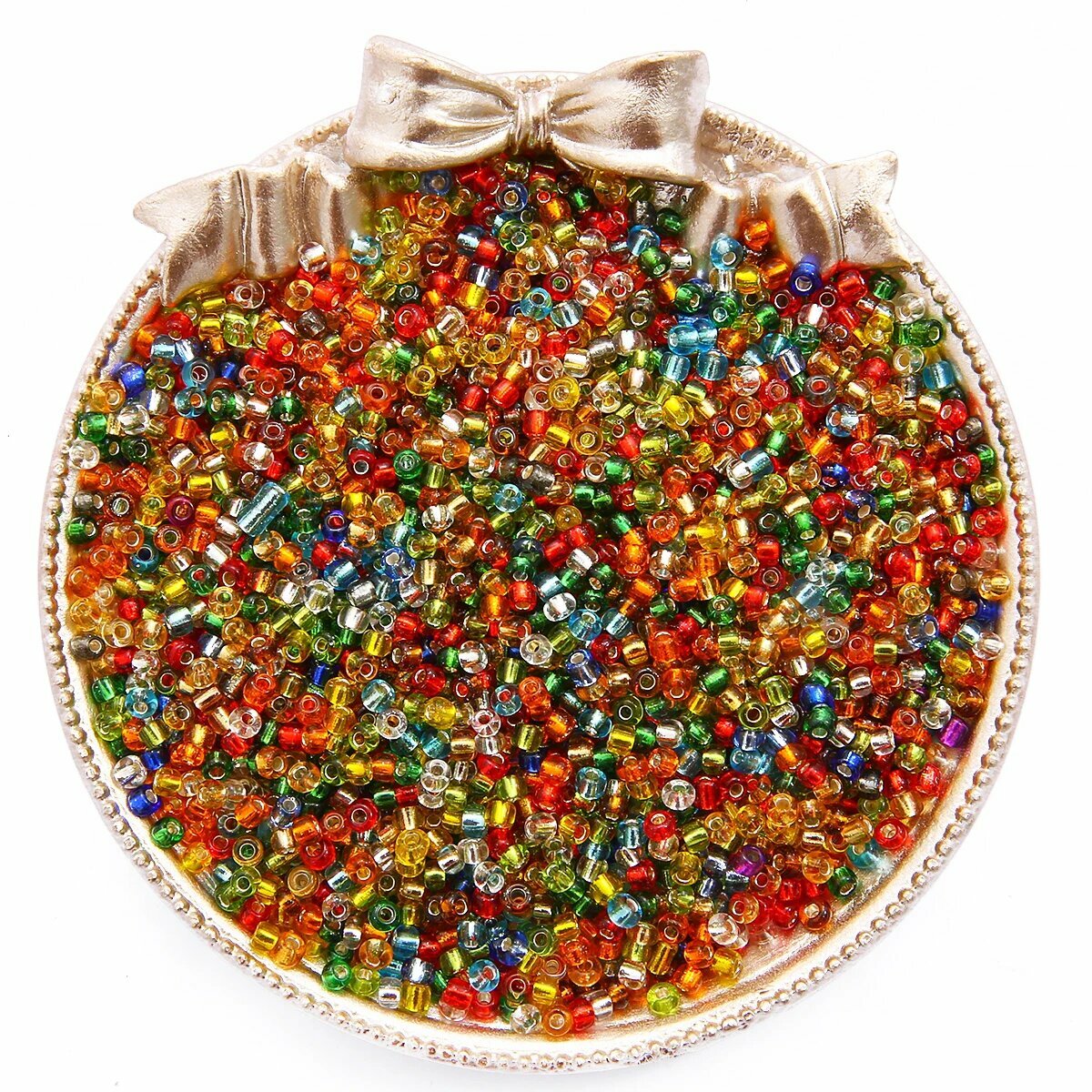 Бусины из чешского стекла 2/3/4 мм для рукоделия 2mm about 1000pcs, Mix Color