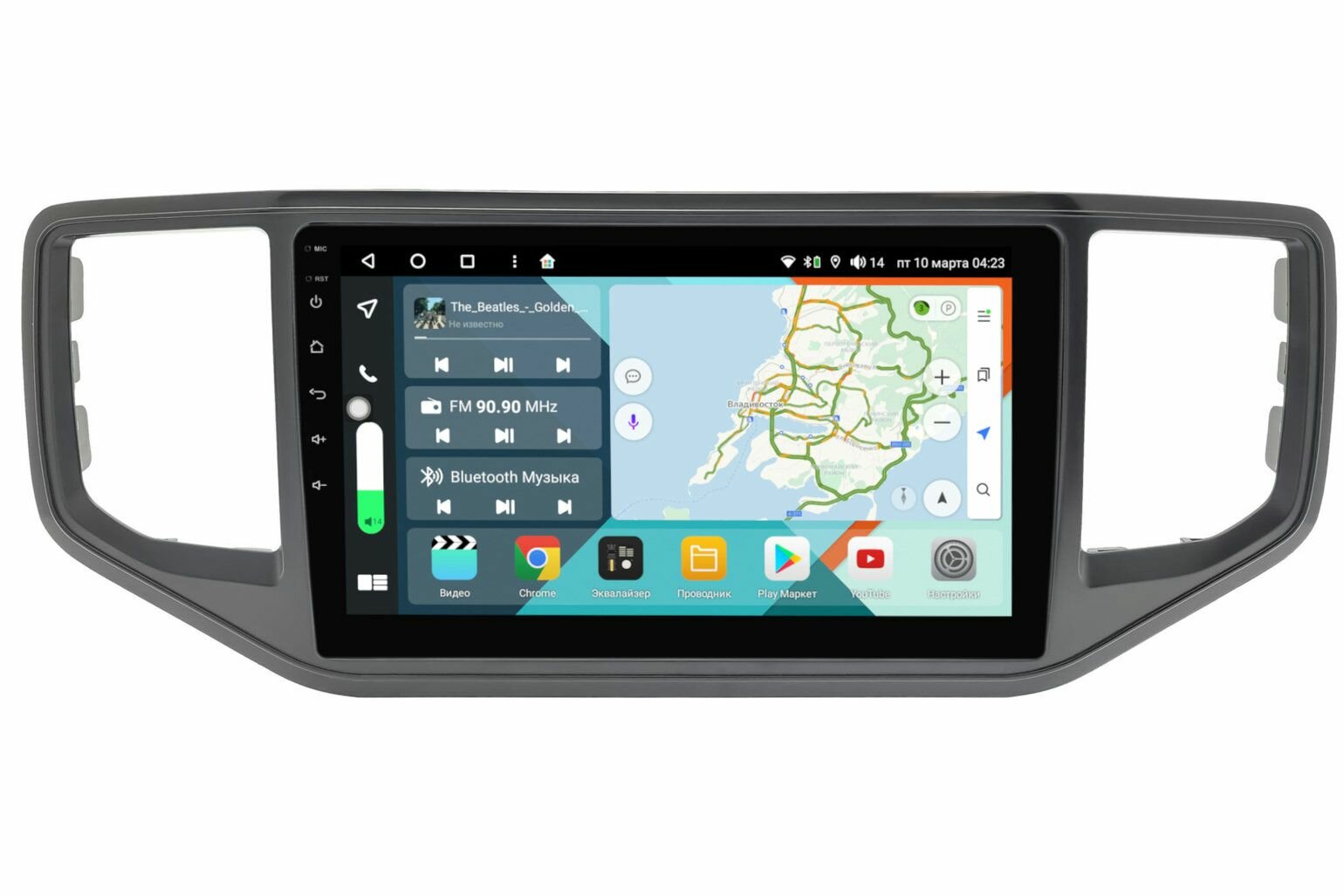 Магнитола Volkswagen Amarok 2016 - 2022 9 дюймов, 4/64GB, 8 ядер, DSP, 4G, Android 10 / Wide Media