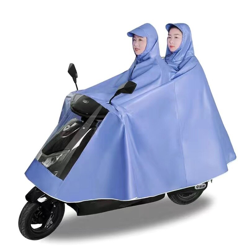 Дождевик для электросамоката, пончо, увеличенный, утолщенный, для мотоцикла, двойной, одинарный, для мужчин и женщин, водонепроницаемый, полный защитный чехол для ног