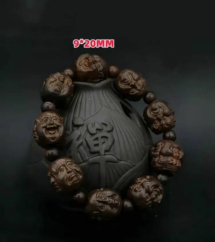 Четки из агарового дерева, ручная резьба, натуральное дерево, 9шт/20 мм/