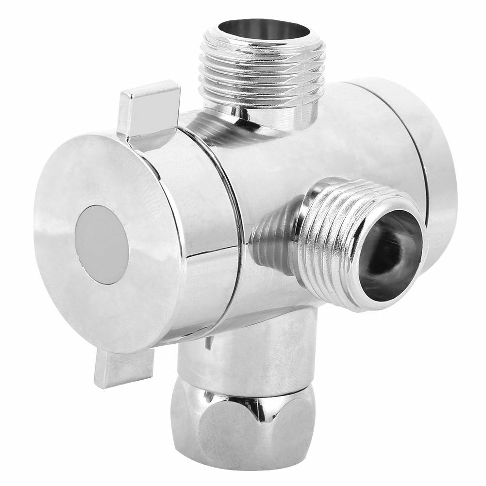 Трехходовой распределительный клапан для душа G1/2 с держателем для душевой лейки, многофункциональный аксессуар для ванной комнаты Тип 2 для легкого управления потоком воды