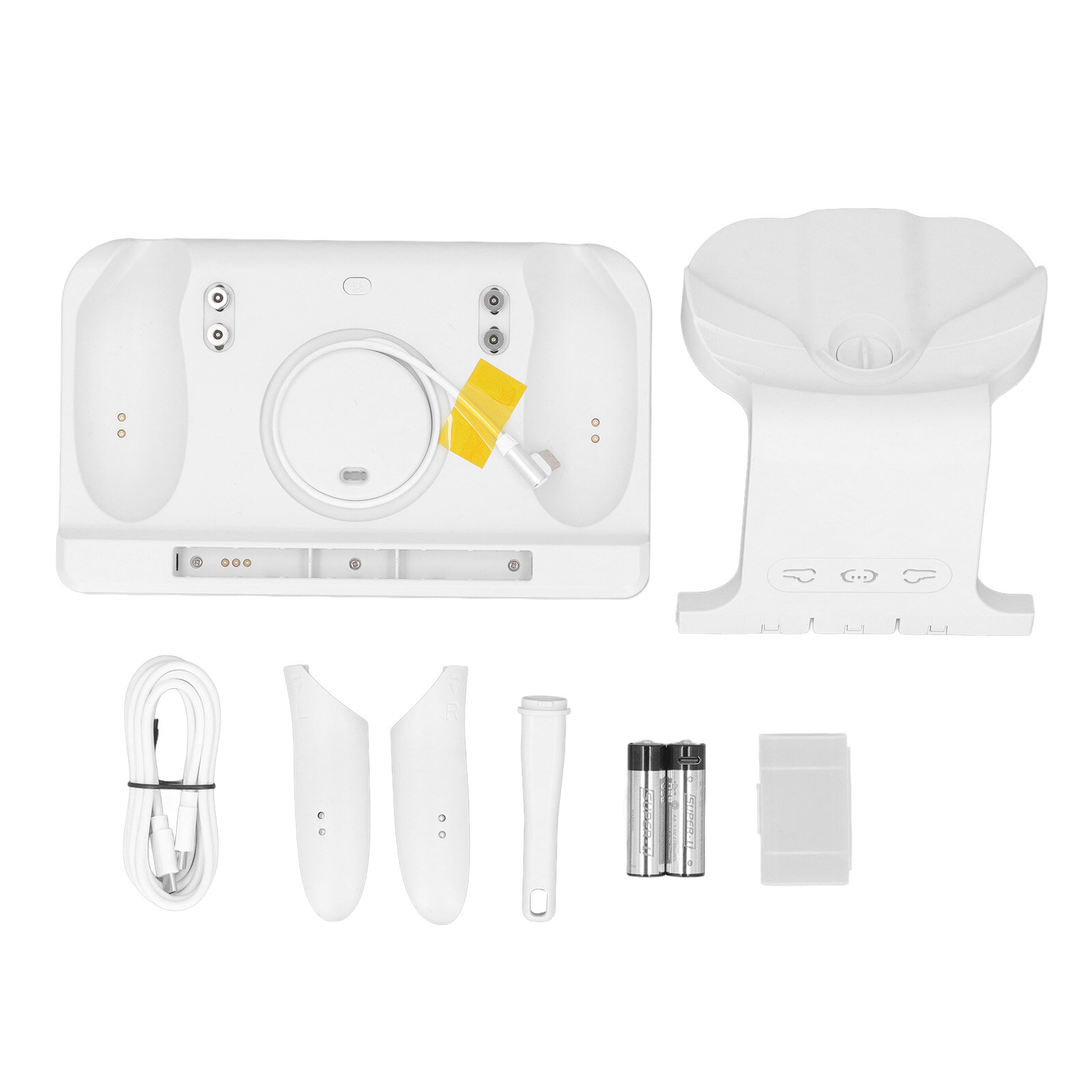 VR -контроллер зарядка подставка RGB Light VR -гарнитуры зарядная станция с двумя аккумуляторами белые батареи белые