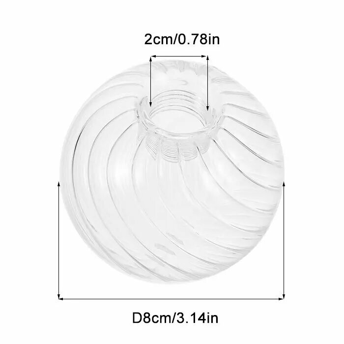Витой стеклянный абажур G9 D8cm