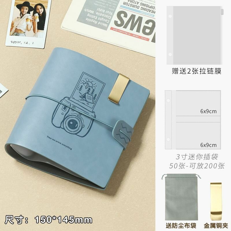 Фотоальбом Polaroid с четырьмя сетками, подходящий для 3inch MINI фотобумаги, специальный альбом для хранения фотографий с большой вместимостью и свободными листами