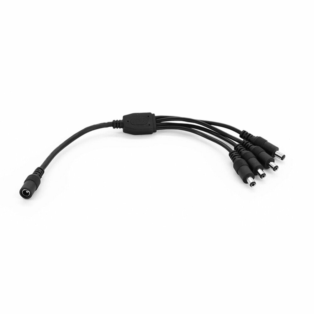 Кабель-сплиттер питания DC 1 на 4, 5.5*2.1 мм, для камер видеонаблюдения CCTV, ресиверов безопасности DVR, длина 32.5 см, 1 шт.