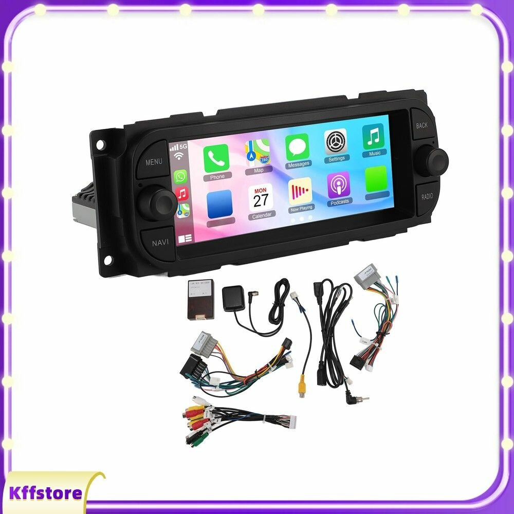 Автомагнитола 6.86" для Grand Cherokee 1999-2004, CarPlay/Android Auto, 2ГБ/32ГБ, GPS