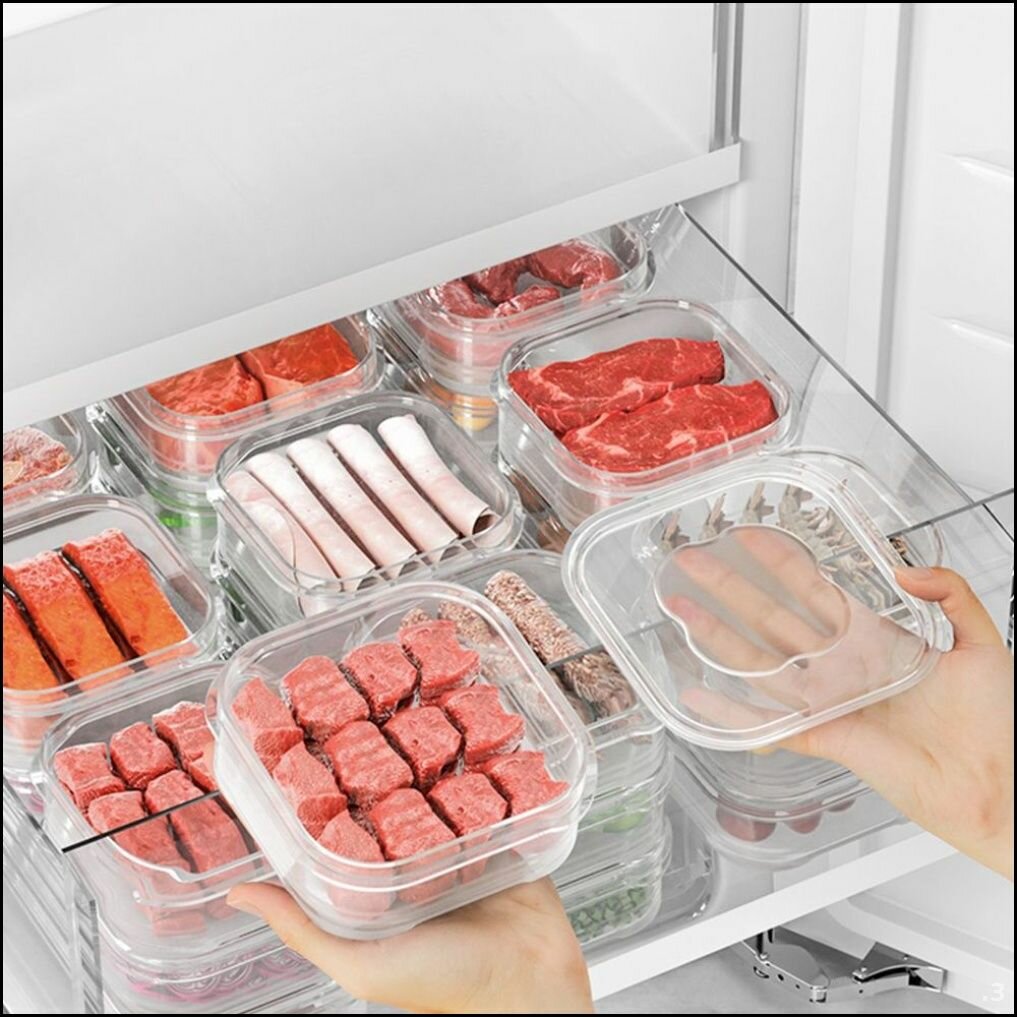 Контейнер для заморозки пищевой пластик: Герметичные ланчбоксы для морозилки, идеальные для порционной заморозки мяса, овощей и готовых блюд