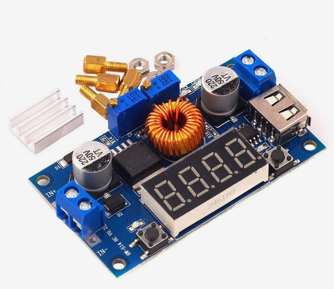 Зарядное устройство XL4015, 5А, 75Вт, DC-DC, понижающий модуль зарядного устройства, регулируемый