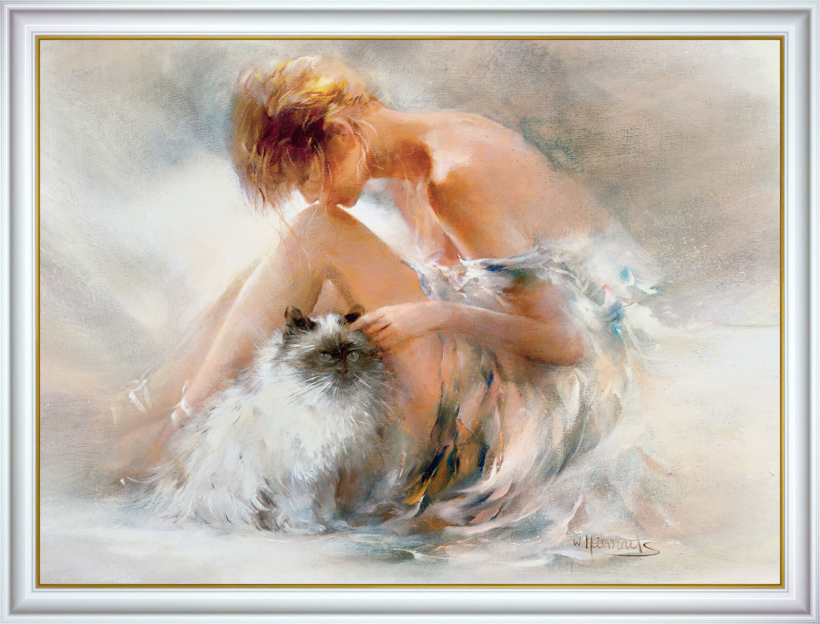 Картина на холсте, "Желанное", 80х60 см, художник - Willem Haenraets. Холст на деревянном подрамнике, оформлена в багет, Арт. ХВ-х76