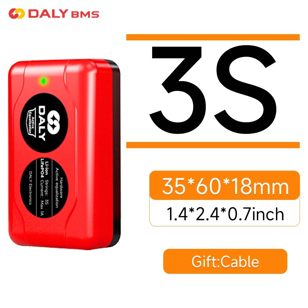 Активный балансир Daly BMS для литий-ионных аккумуляторов 24В 3S Active Balancer