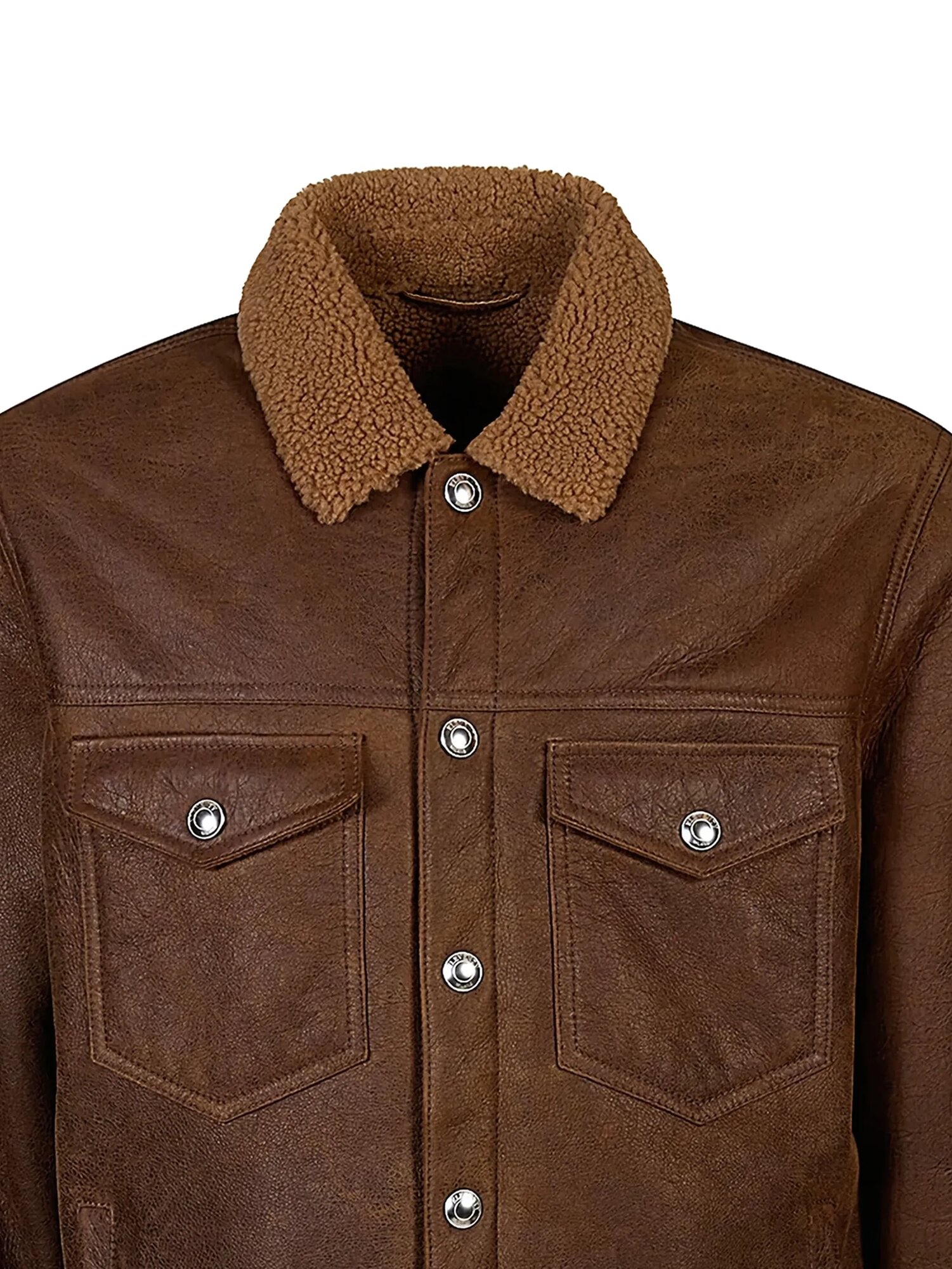Куртка Eleventy Shearling jacket, размер 52, коричневый — фото 1