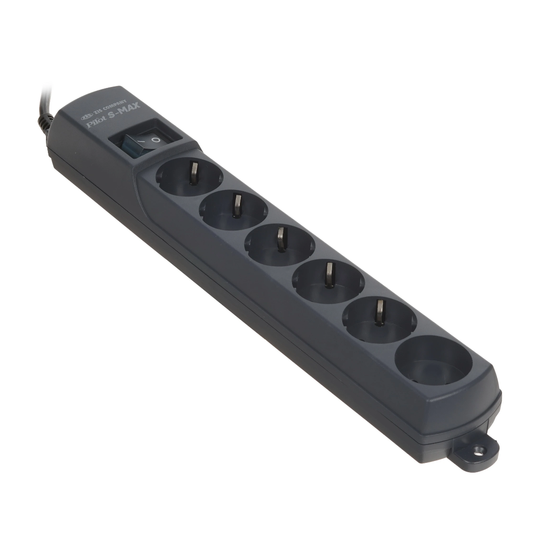 Сетевой фильтр Pilot S-MAX, 6 розеток, 3500 Вт, 16 А, 1.8 м, черный