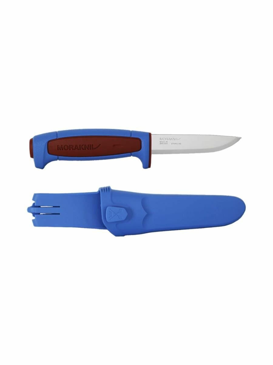 Нож Morakniv Basic 546 лимитированный 2025 нержавеющая сталь, пласт. ручка (синяя) красная вставка