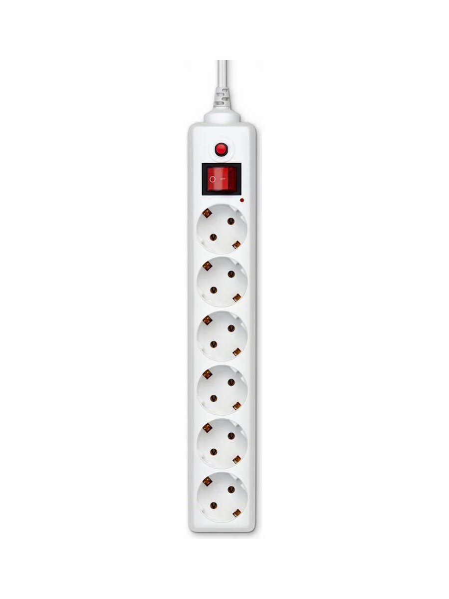 Сетевой фильтр Buro 600SH-16-5-W 3500 Вт, 5 м, 6 розеток, белый