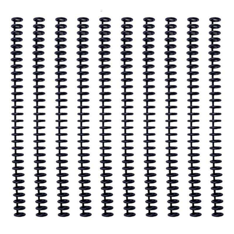 Пластиковые пружины для переплета 30 колец, 10 шт, Макароны Черные