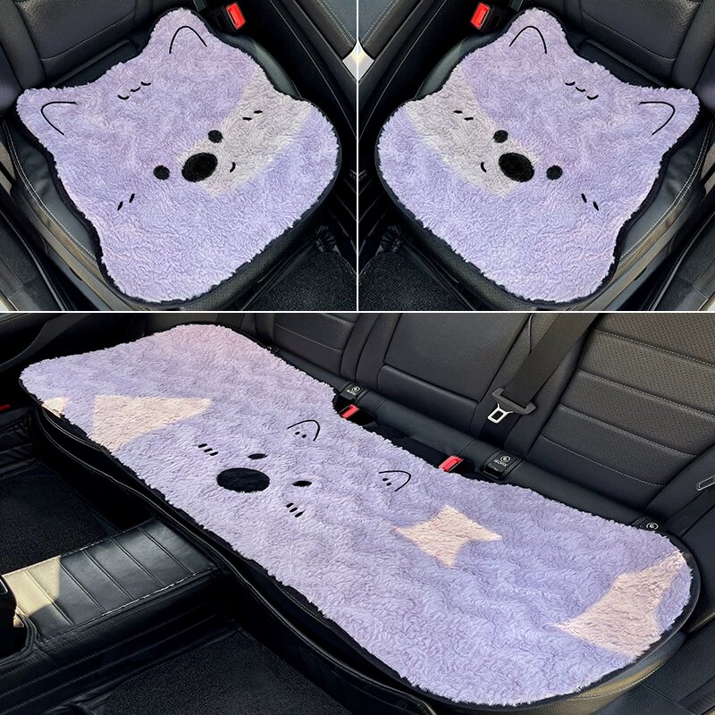 Фиолетовая высококачественная накидка на сиденье для автомобиля West Highland, зимняя плюшевая новая модная накидка на