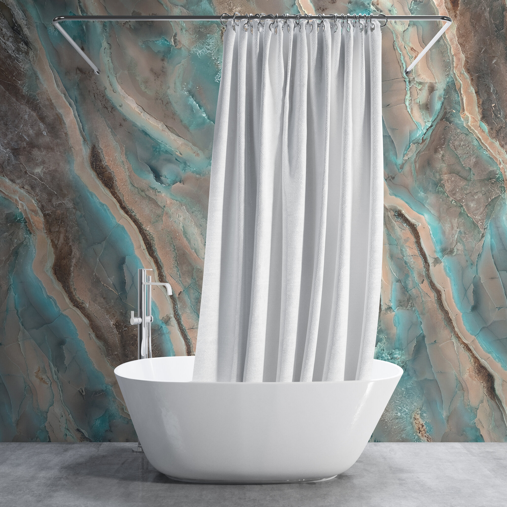 Гибкий мрамор Marmory "Каллихоре", мягкий, 142x285см, 4.047м2, термостойкость, влагоустойчивость