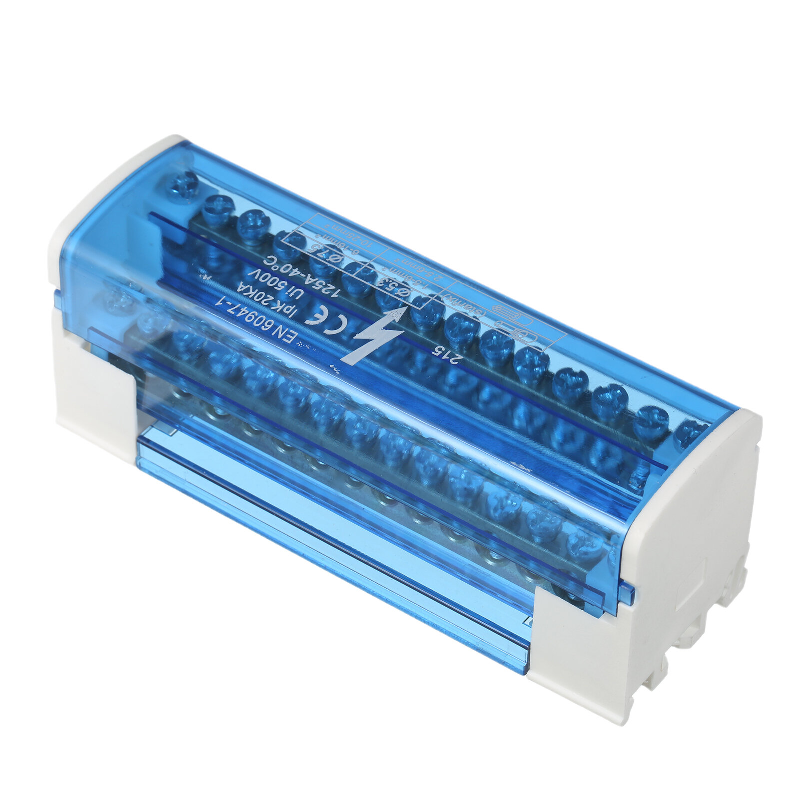 Terminal Distribution Box Connection Box Junction Box with Cover Din Rail Terminal Block Line-divider Wire Terminal Block Rail Type Installation, Model 207 211 215 407 411 415, Material PA, Conductor Material Brass, Installation Method DIN-rail