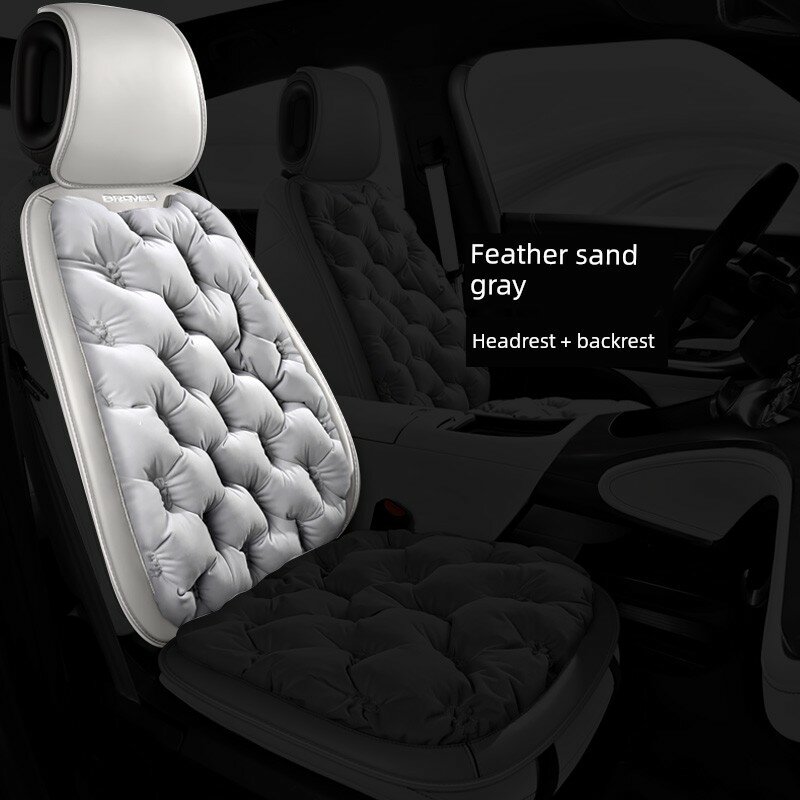 Новая зимняя плюшевая теплая подушка-накидка на автомобильное сиденье 2025 года, утолщенная меховая накидка-полушапка