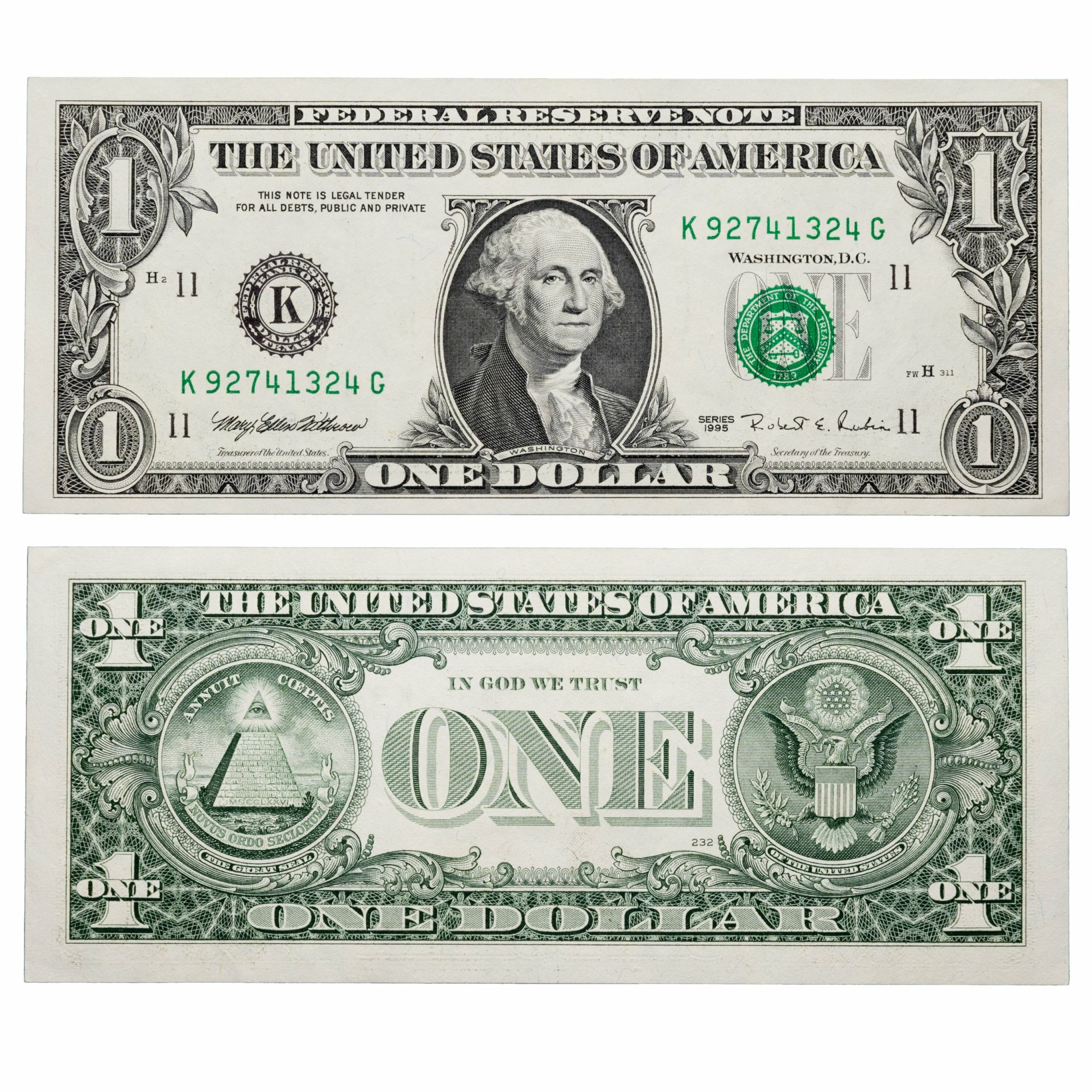 США 1 доллар 1995 Pick 496a K-Даллас "FW" Fort Worth