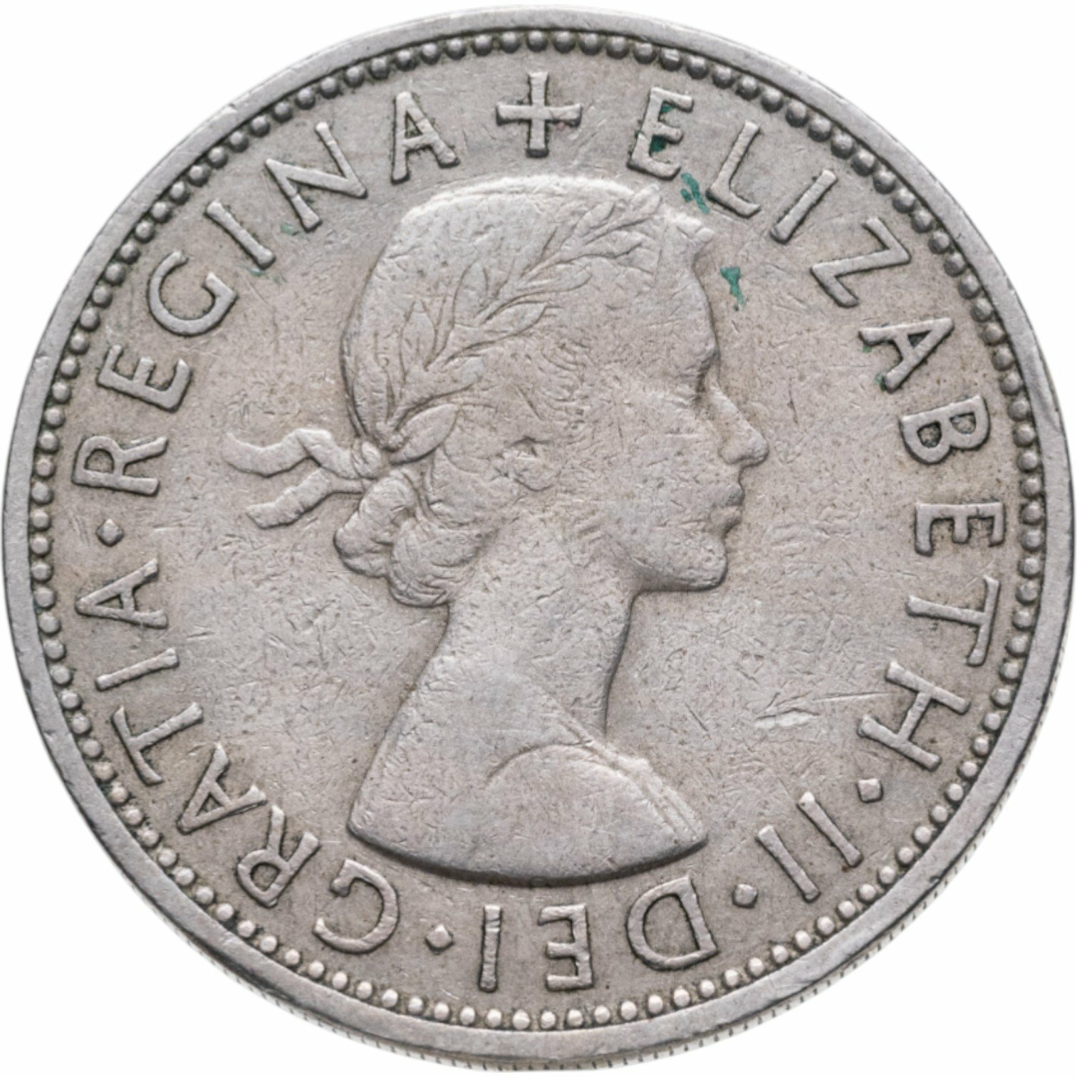 Великобритания 2 шиллинга 1962, Мельхиор медь-никель, в сохранности VF