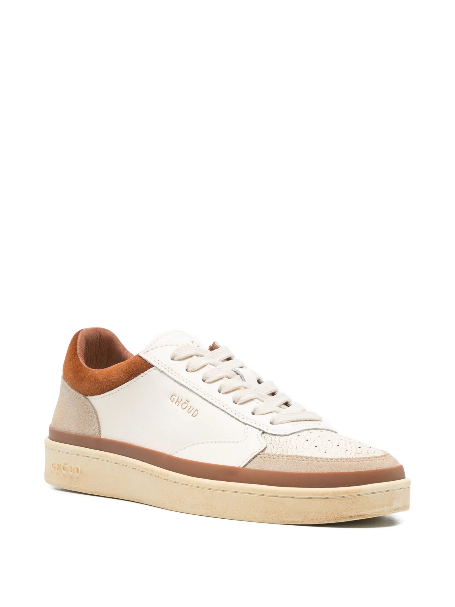 Кроссовки GHOUD Suede-panel sneakers, размер 44, white — фото 1