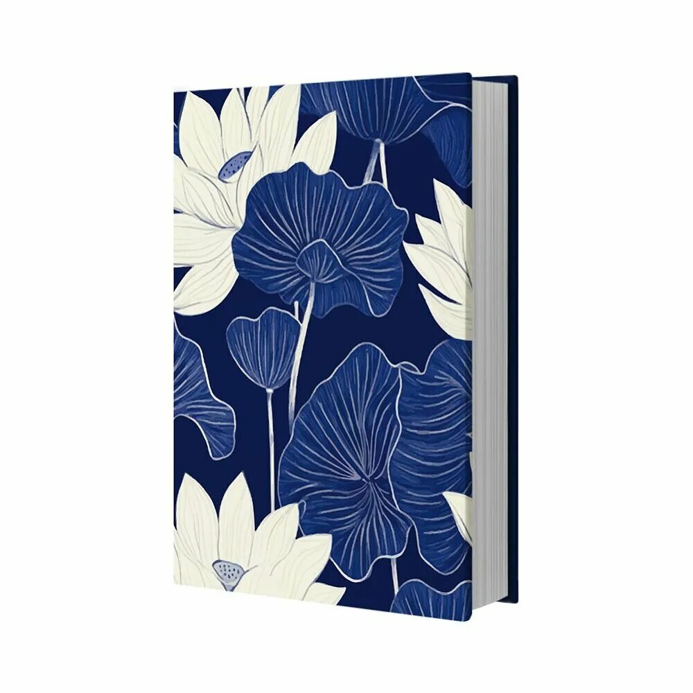 1 шт. тканевая эластичная обложка для книги, прямоугольная, с цветком, 400x485 мм