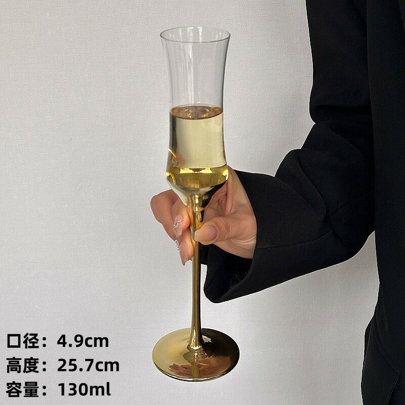 Высококачественный бокал для шампанского с завышенной талией, высокий электролитический пузырьковый бокал, хрустальный бокал, бокал для игристого вина, подарок на свадьбу