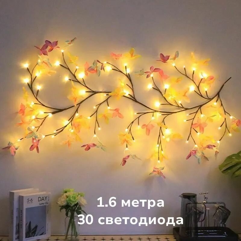 Настенный светильник с гибким каркасом, питание от USB,1.5 м.