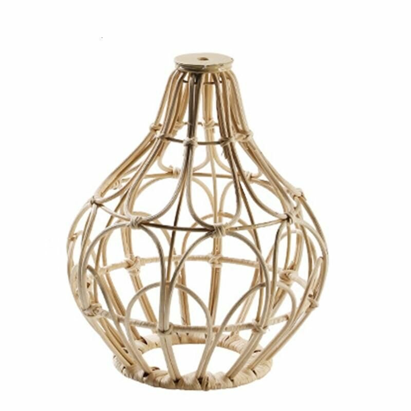 Плетеный подвесной светильник из ротанга
