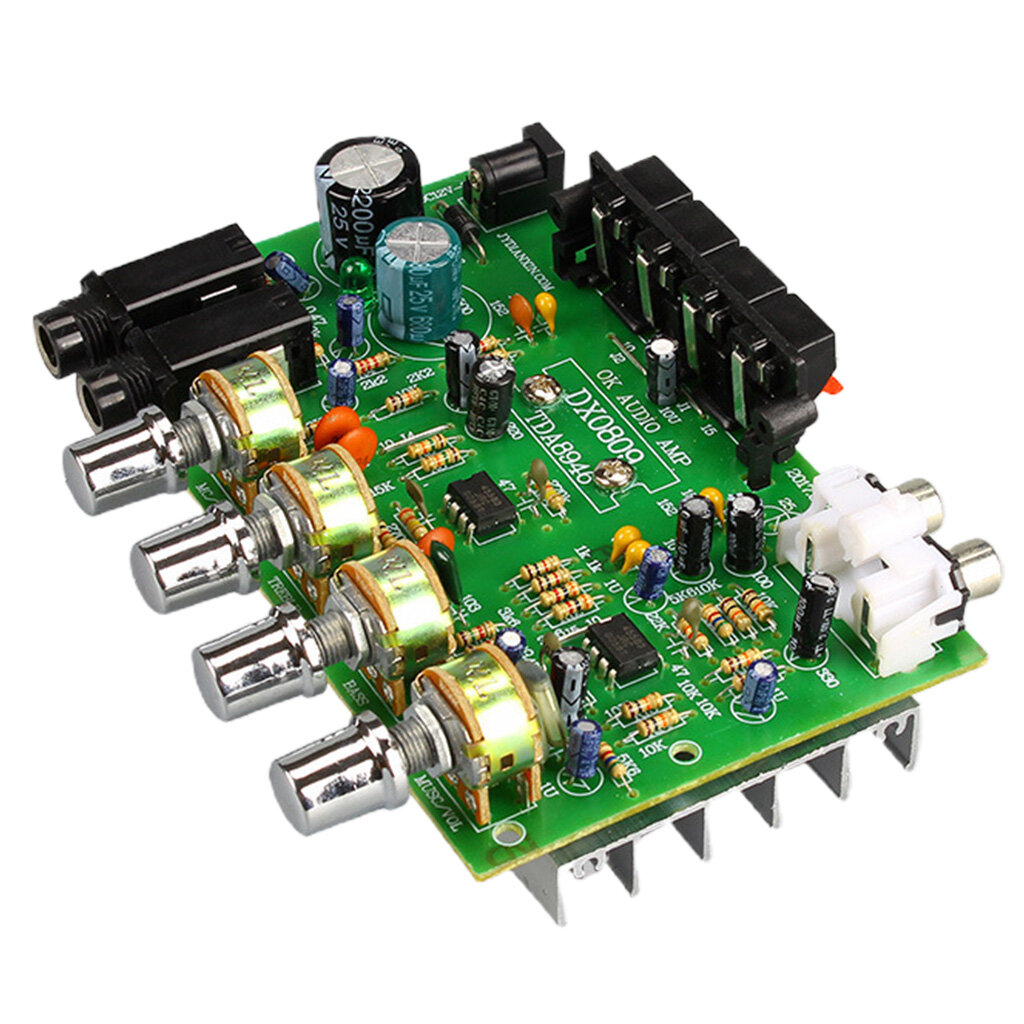 Домашний 40 Вт + 40 Вт DC12V2A DIY DX-0809 2.0 Музыкальный Сабвуфер Автомобильный Для Динамика