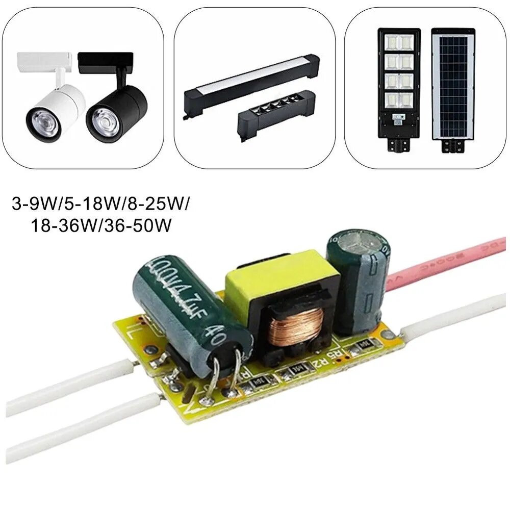 3-50 Вт светодиодный драйвер постоянного тока трансформатор освещения охлаждающий модуль плата