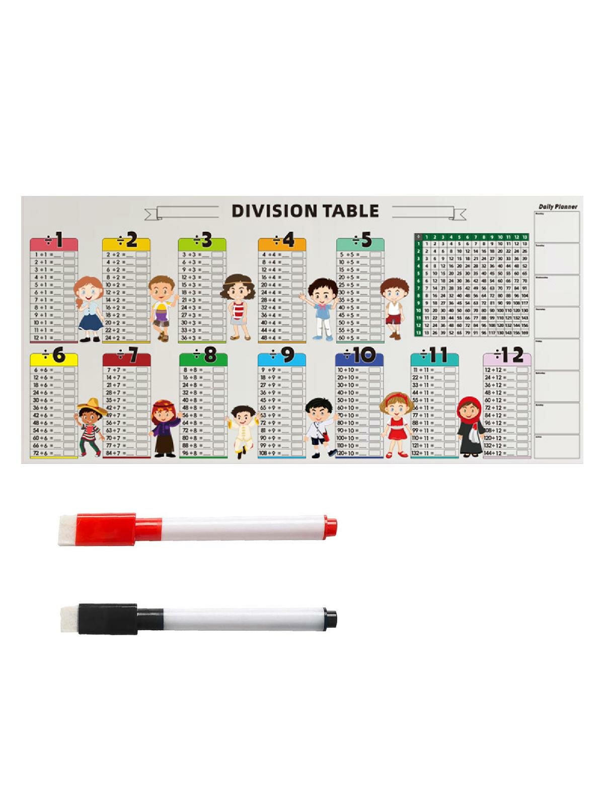 Стираемая Дополнительная таблица из ПВХ для обучения математике со стираемыми маркерами