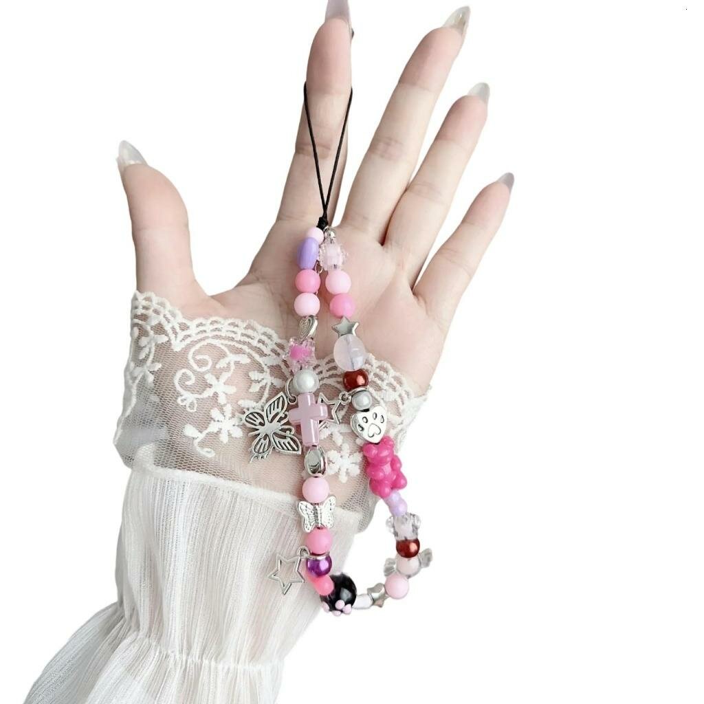 Бусиновый мобильный брелок для женщин, Любовь Бабочки