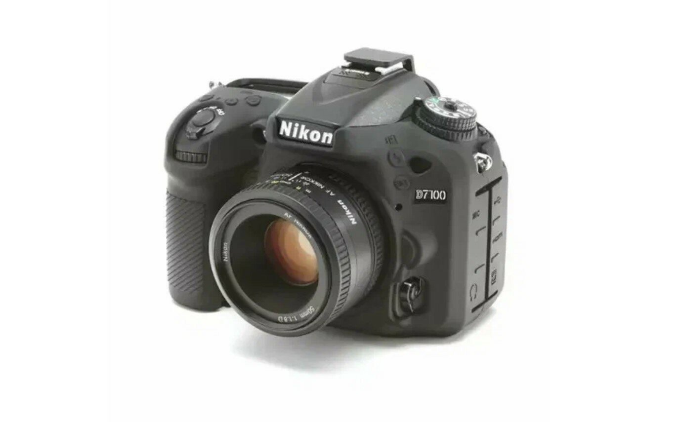 Защитный силиконовый чехол MyPads для фотоаппарата Nikon D7100/D7200 из мягкого качественного силикона черный