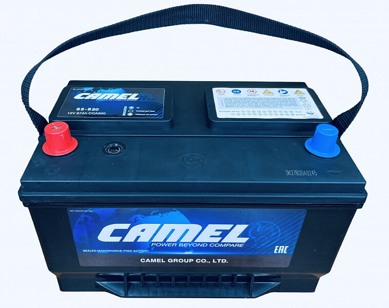 Аккумулятор автомобильный CAMEL 65-820 87Ah 820A ПП шир (306X190X192) D26R 306x190x192