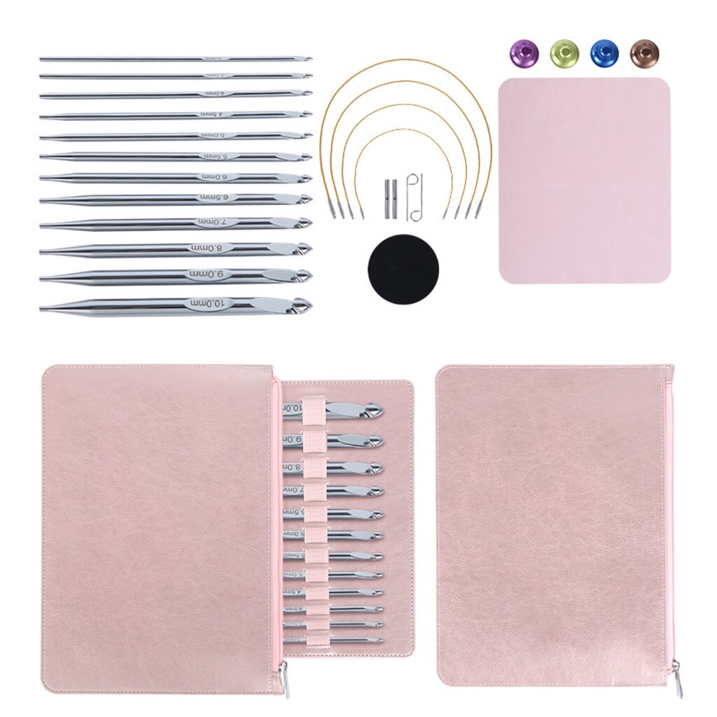 12шт Тунисский Крючок для Вязания Крючком с Кабелем Афганский Вязальный Крючок Игла 3,0 мм-10 мм