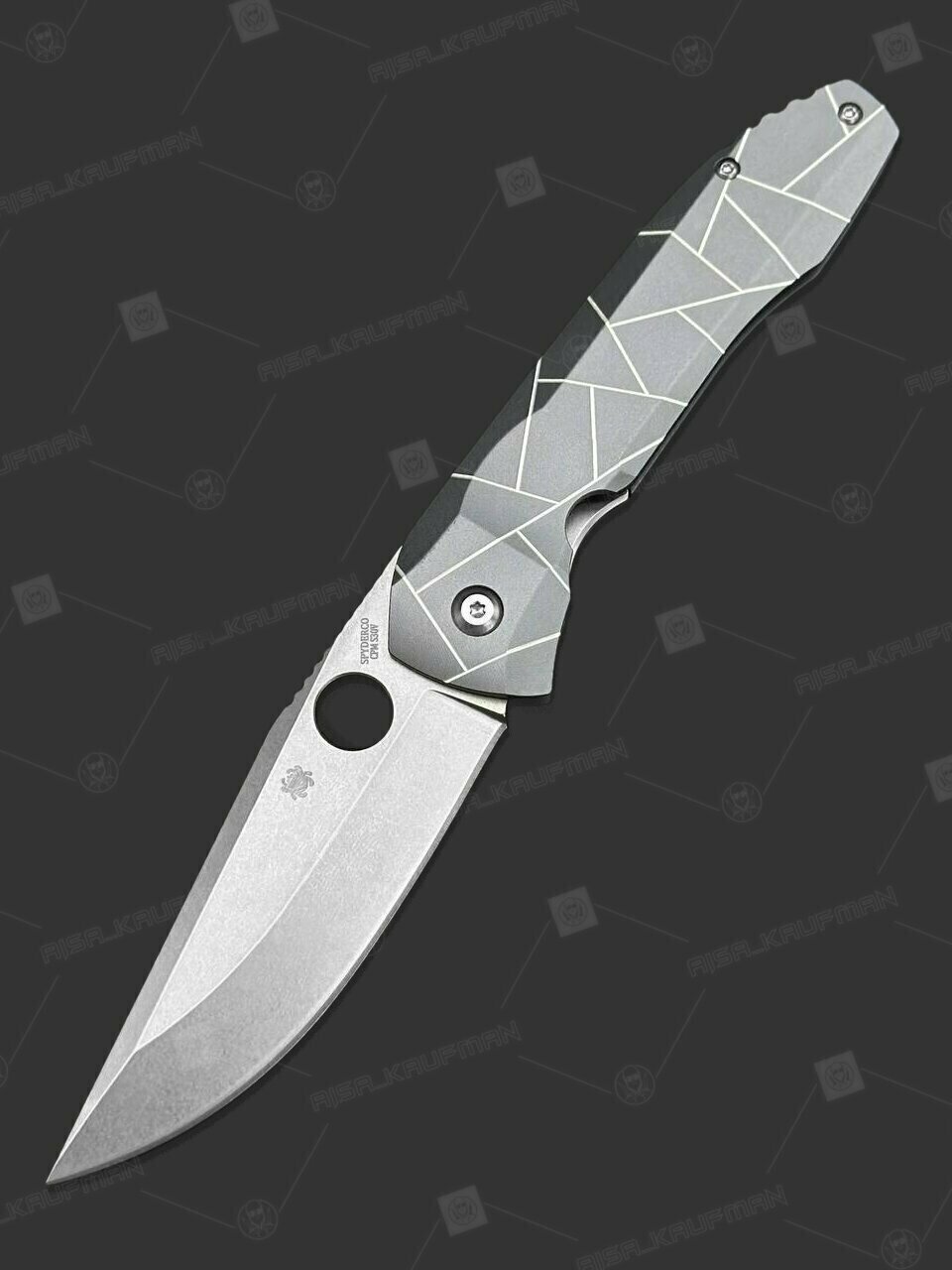 Нож складной Spyderco Nirvana, туристический, EDC, титановая рукоять, сталь D2