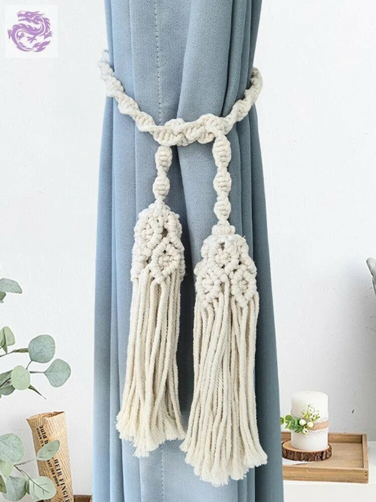 Макраме Подхваты для штор из хлопка 2 шт.