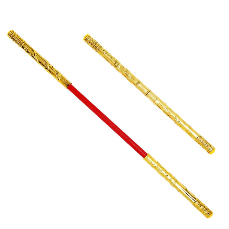 Нержавеющая сталь золотая дубинка Сунь Укун золотая выталкивающая телескопическая палка оружие для путешествия в Запад реквизит для выступлений игрушки для киоска