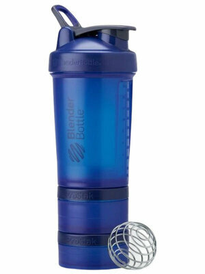 Шейкер спортивный + таблетница, Blender Bottle, Prostak, цвет синий, 651 мл (22 унции)