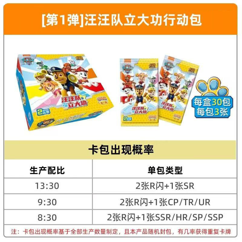 Карта команды Wangwang целая коробка Пакет действий: 2 пакета юаней] 1 маленькая сумка