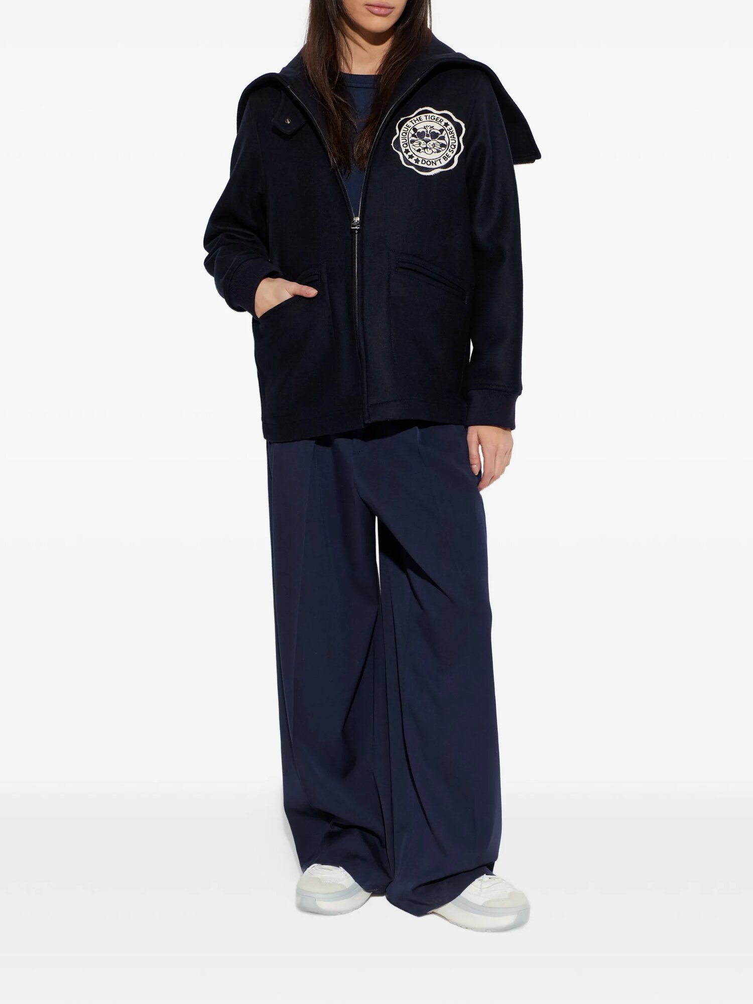 Куртка KENZO Zip-fastening hooded jacket, размер 36, blue — фото 1