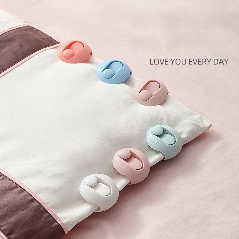 Фиксатор для пододеяльника, фиксатор для одеяло, набор 4 шт, Белый зеленый