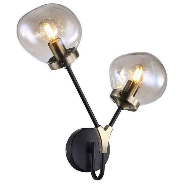 Бра Omnilux Crotone OML-95101-02 цвет черный На монтажной пластине Лофт